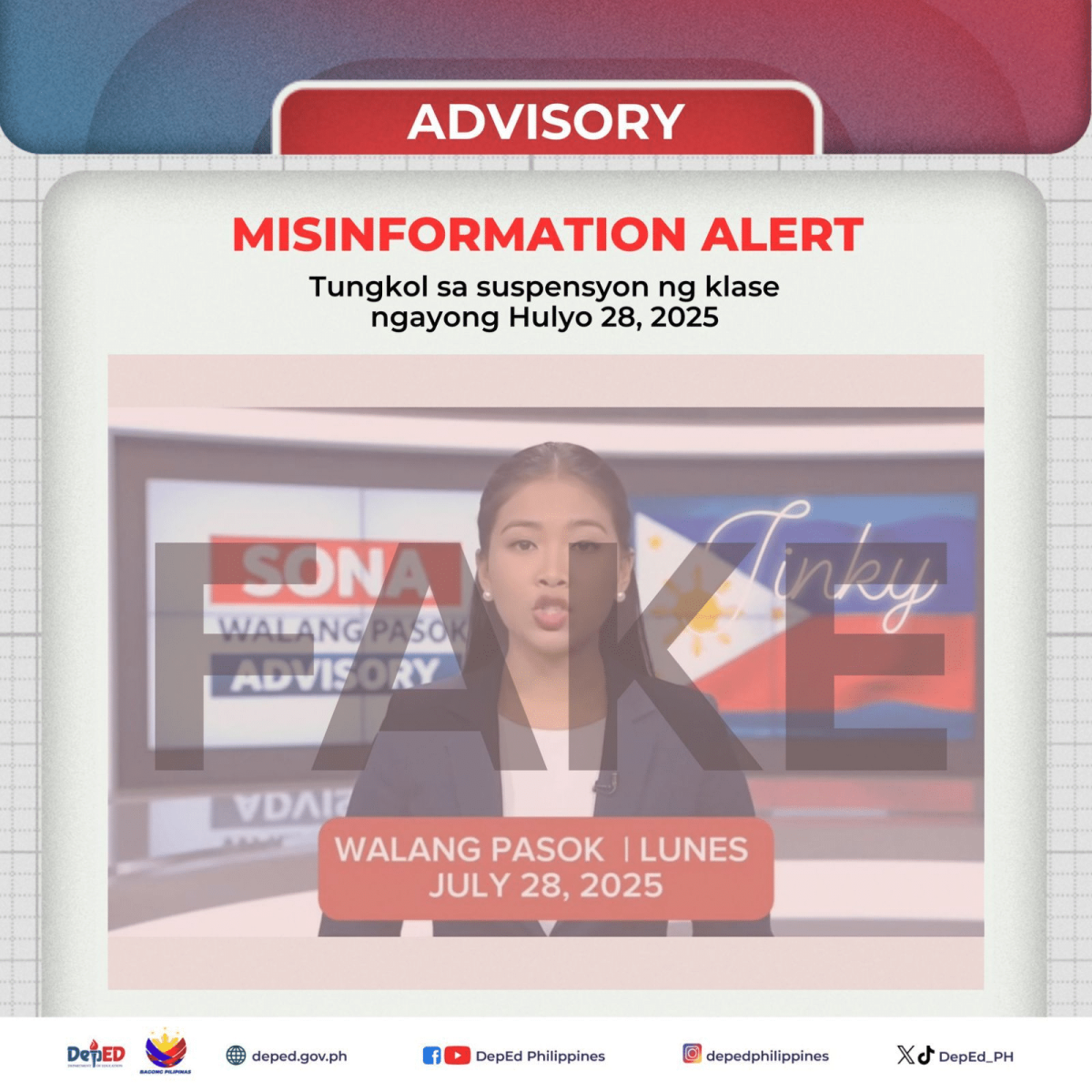 DepEd debunks AI video announcing class suspension for Monday | Web Stat